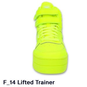 Fila | Shoes | Fila Lifted Doble Stacked F4 High Tops Leather Neon ...